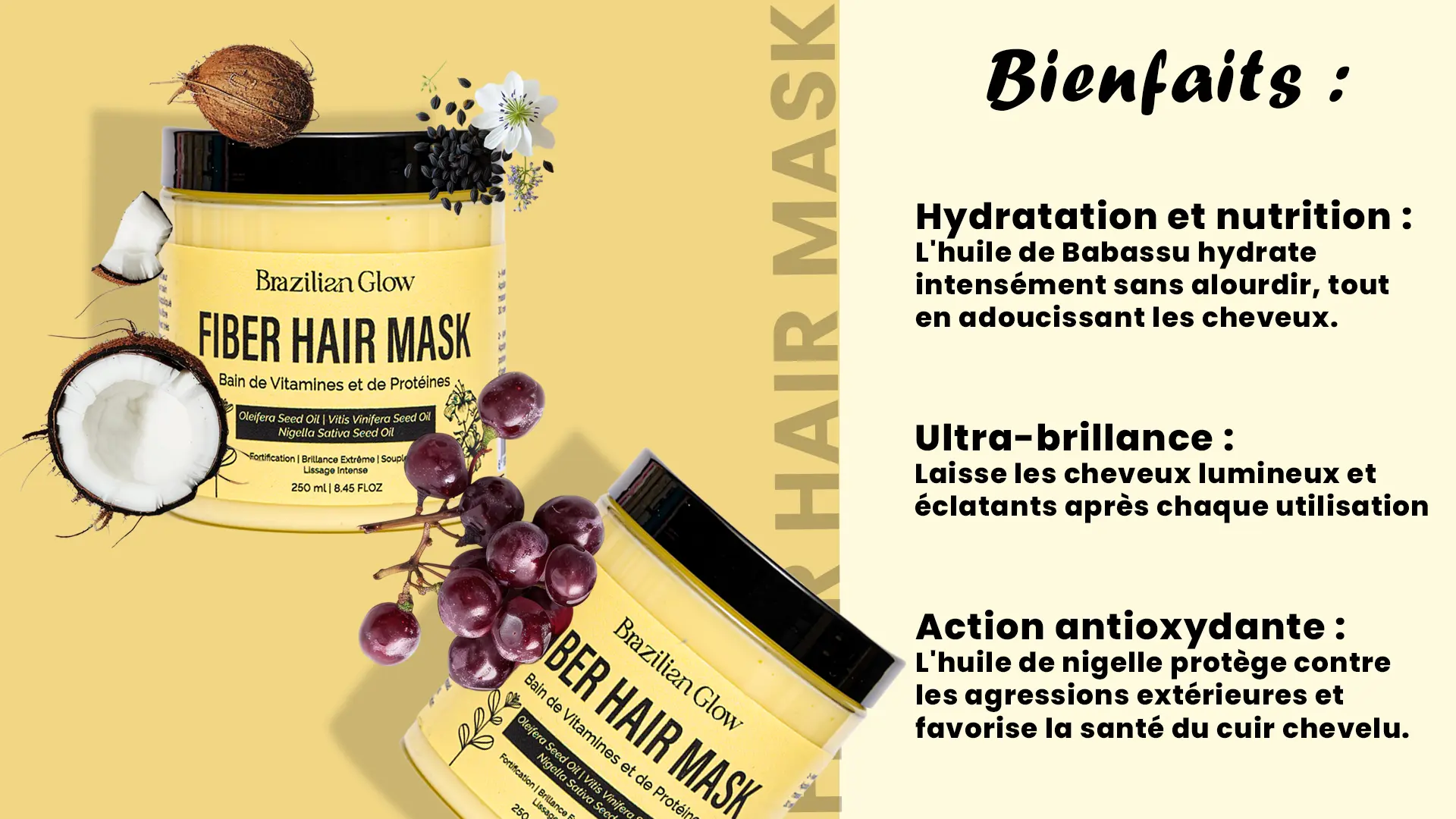 Fiber Hair Mask : Bain de Protéines 250ml